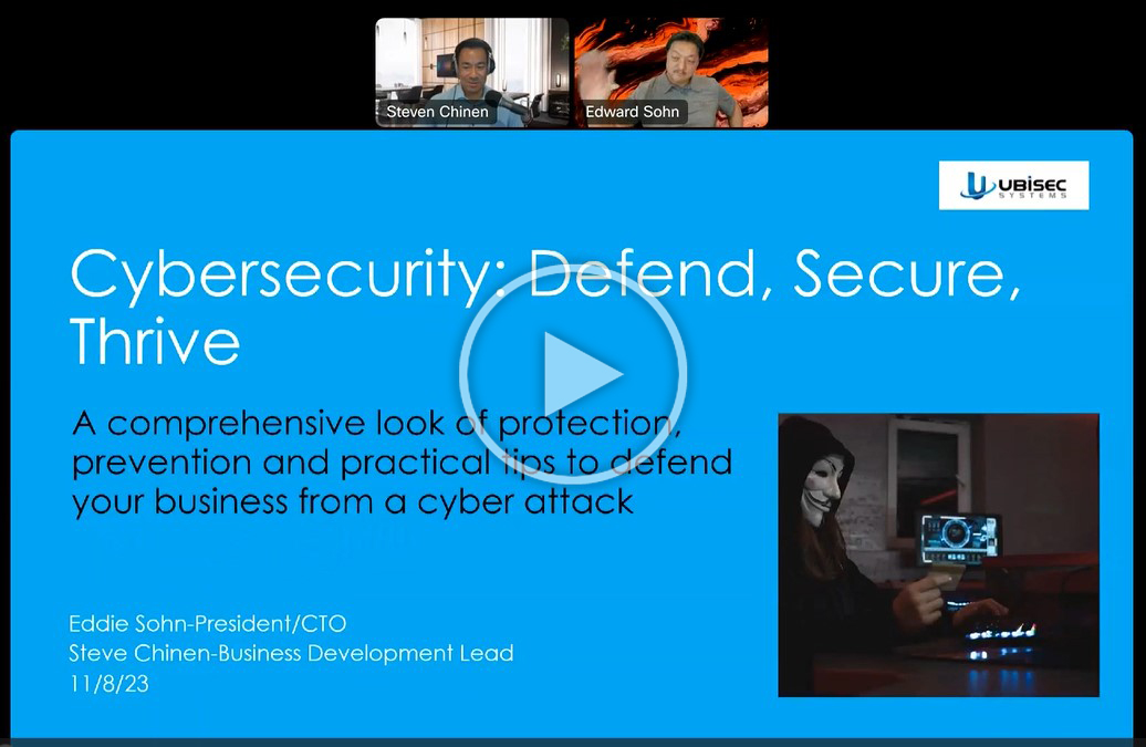 Webinar Recording Top Cybersecurity Threats Today Ubisec Systems